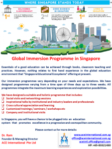 Global Immersion Program in Singapore - ACE INTERNATIONAL PTE LTD